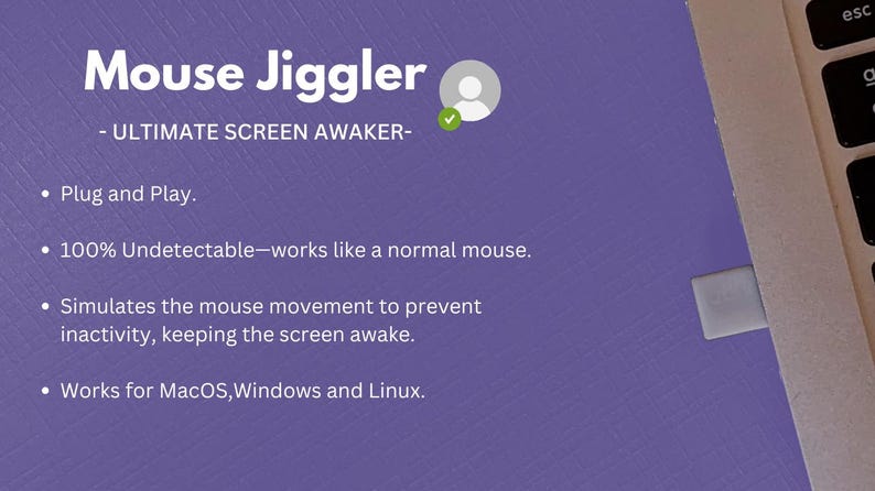 Mouse Jiggler Screen Awaker | Plug & Play - Etsy