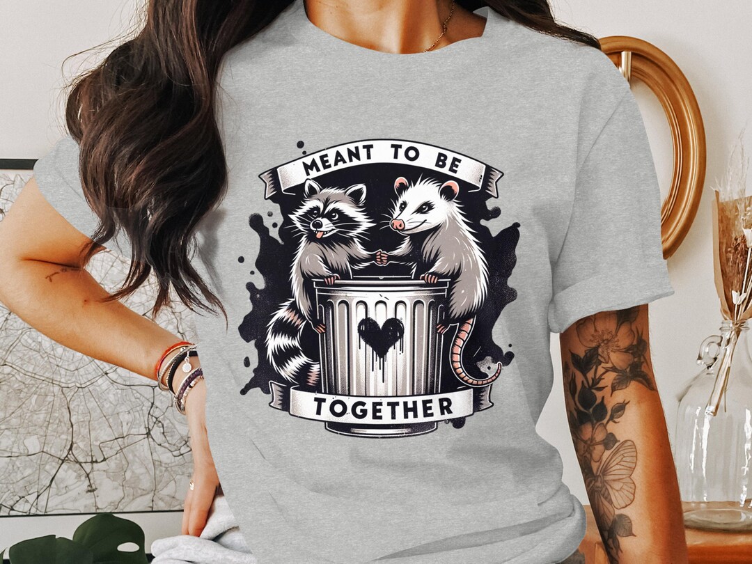 Funny 'meant to Be Together' Possum and Raccoon PNG, DIY Animal Art ...