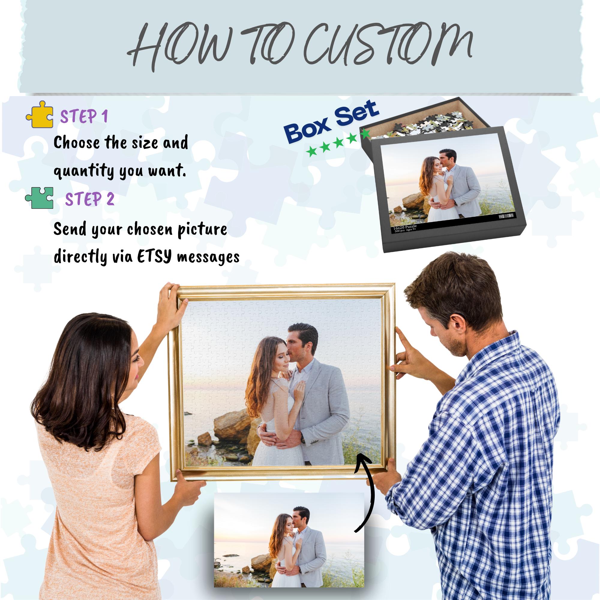 Personalized Photo Puzzle - 120, 252, 500 Piece Boxset Custom Picture ...
