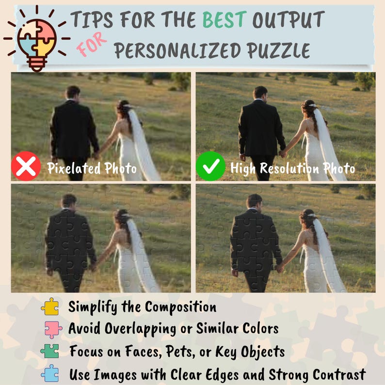 Personalized Photo Puzzle - 120, 252, 500 Piece Boxset Custom Picture ...