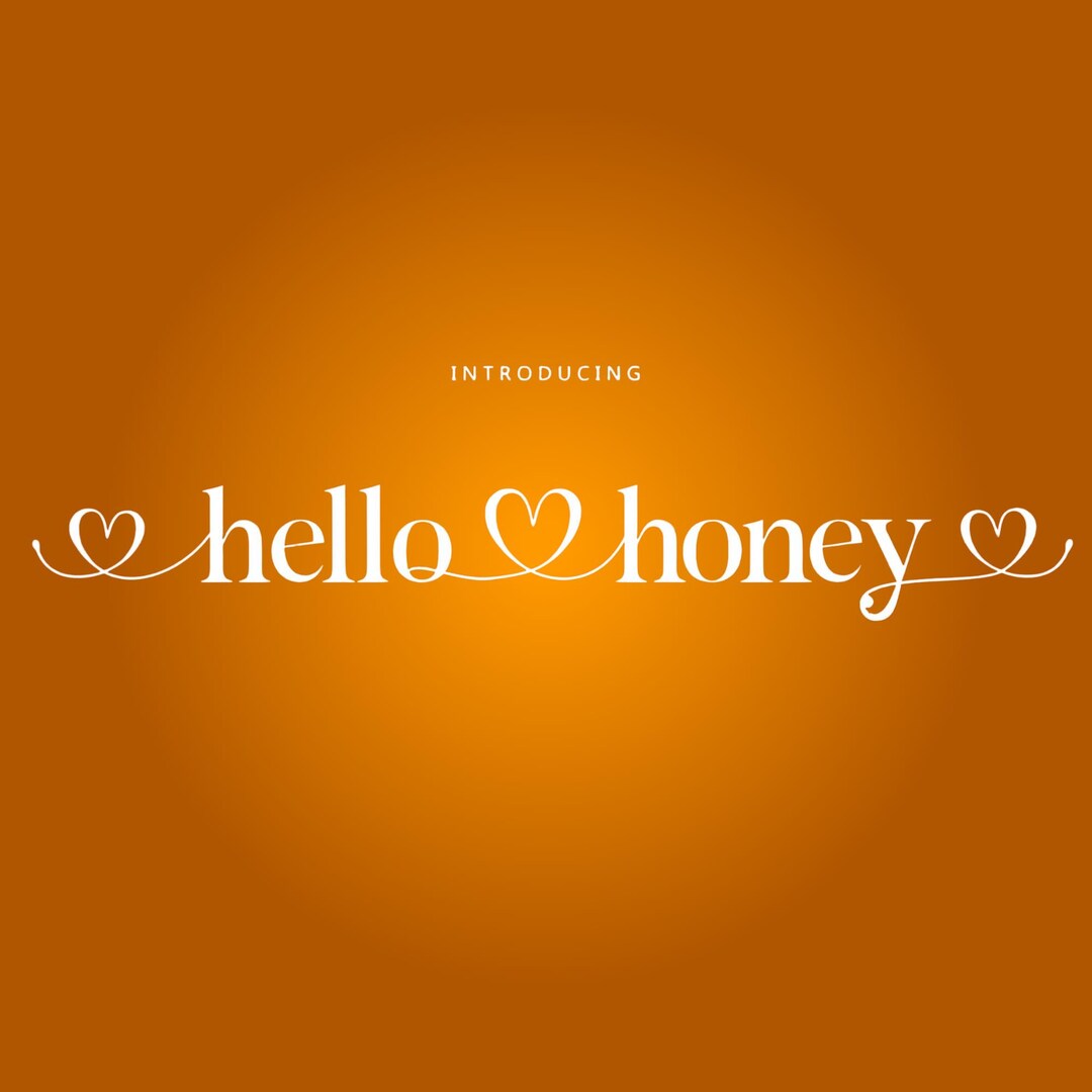 Hello Honey Font, Handwriting Font | Silhouette Font | Cricut Font ...