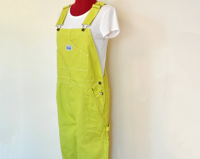 Chartreuse Mens Bib OVERALL Pants - Lime Yellow Green Dyed NEW Rugged ...