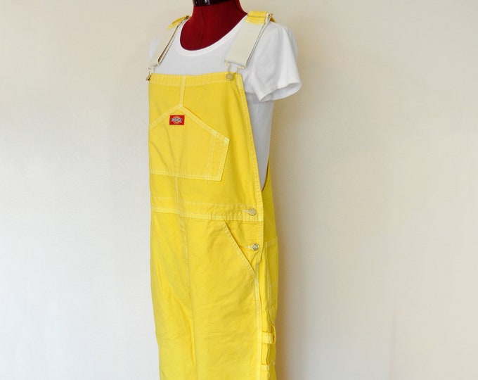Yellow XL Bib OVERALL Pants Lemon Yellow Dyed NEW Dickies Cotton ...