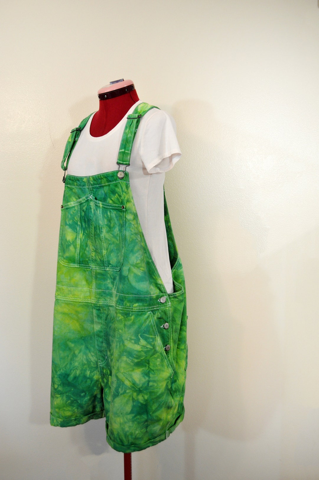Kelly Green 3XL Bib OVERALL Shorts Yellow Green Mottled Dyed NEW Old ...