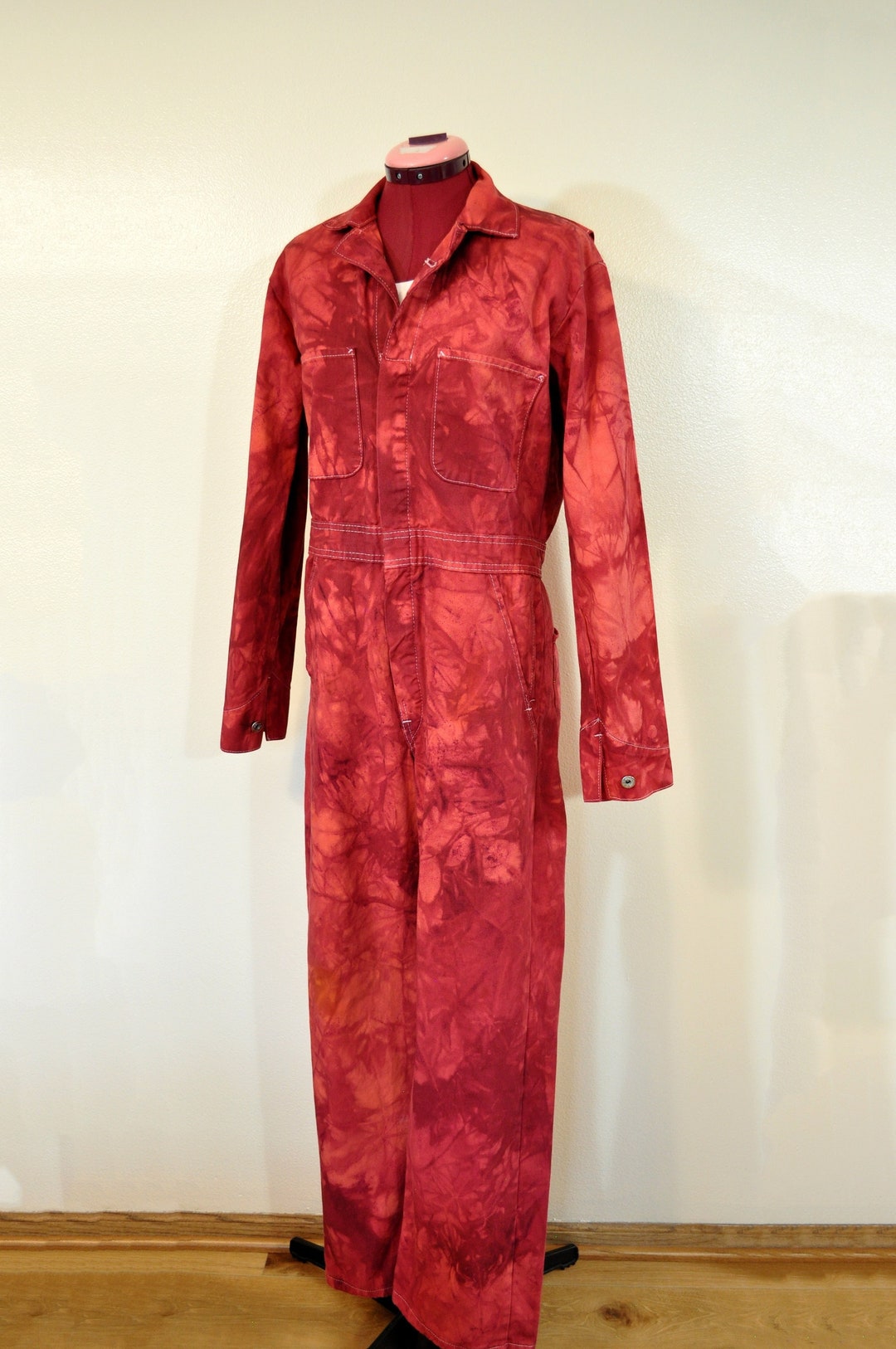 Red Small BODY SUIT Red Orange Dyed NEW Red Kap Jump Suit Coverall ...