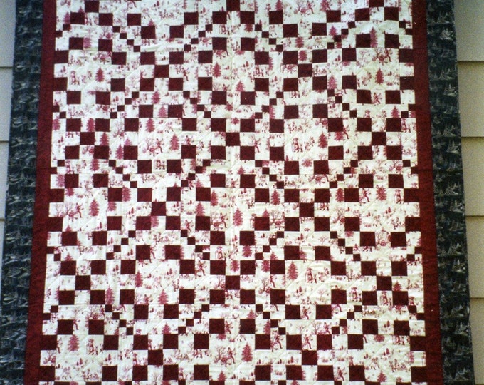 Patchwork QUILT Winter Red and White Christmas Quilt Throw - Etsy