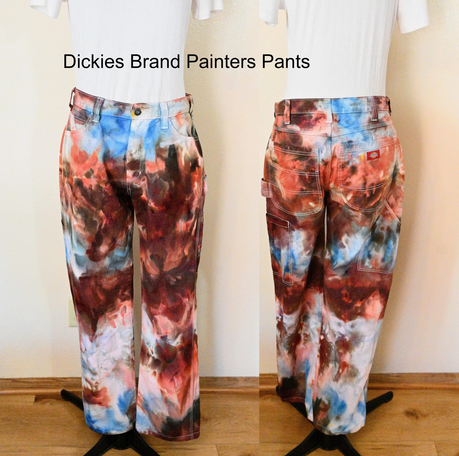 CUSTOM DYED Dickies Pants - Multi Color Purple Orange Tie Dyed Dickies ...