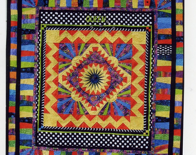 Queen 'B' Rising Sun Quilt Iowa State Fair Ribbon Winning Quilt Full ...