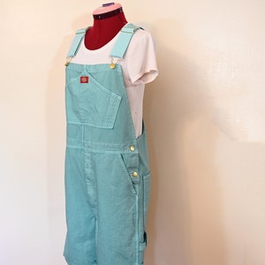 Mint Mens Bib OVERALL Shorts Pastel Celadon Dyed NEW Dickies Cotton ...