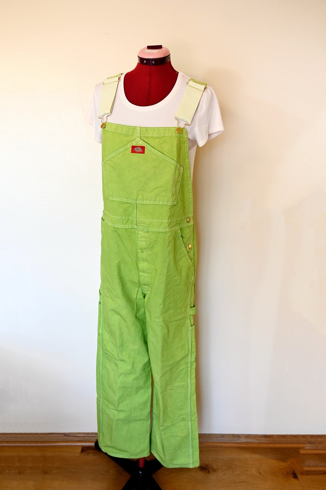 Lime Men's Small Bib OVERALL Pants - Green Dyed NEW Dickies Cotton ...