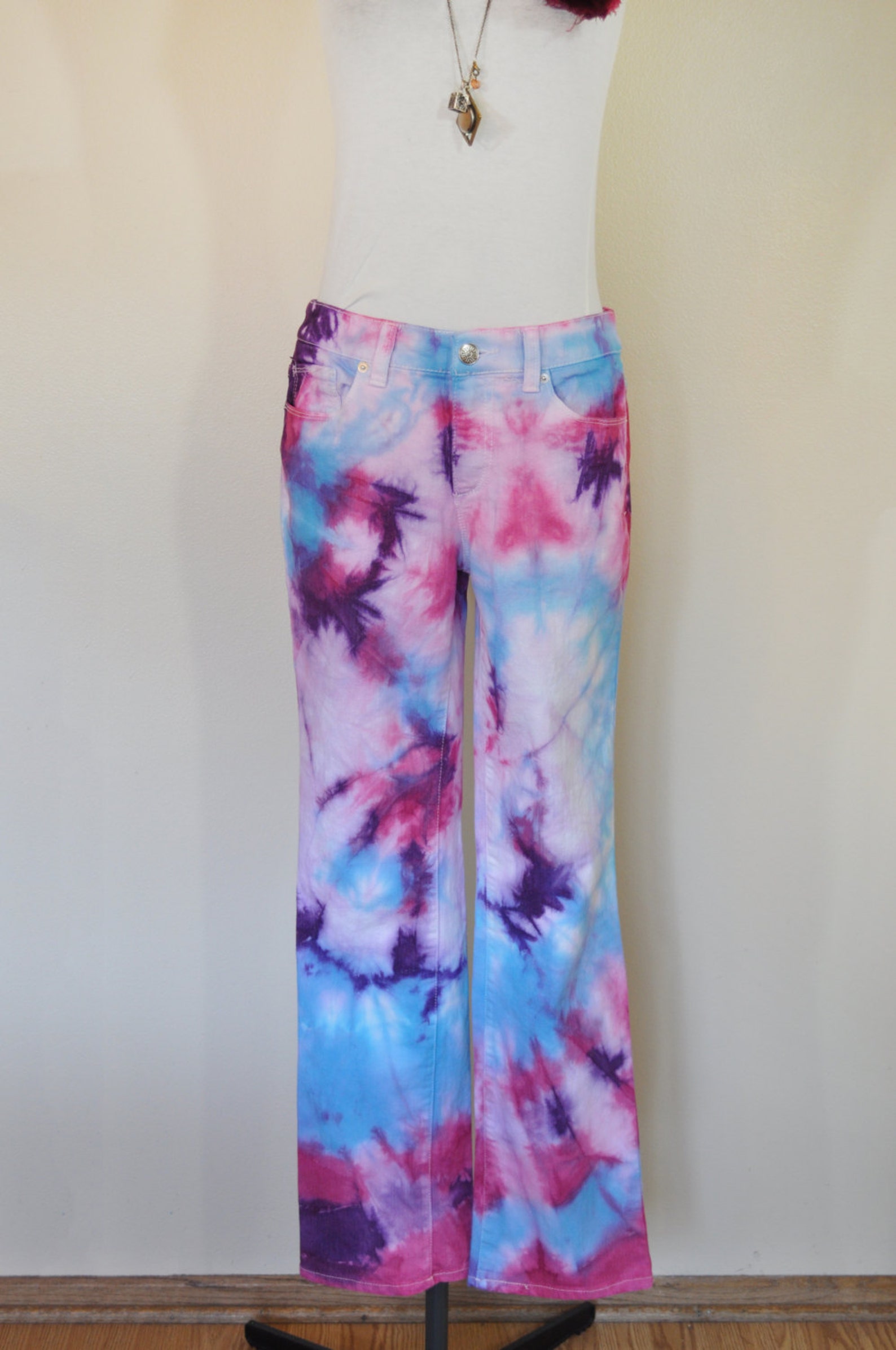 CUSTOM DYED Dickies Pants - Multi Color Purple Orange Tie Dyed Dickies ...