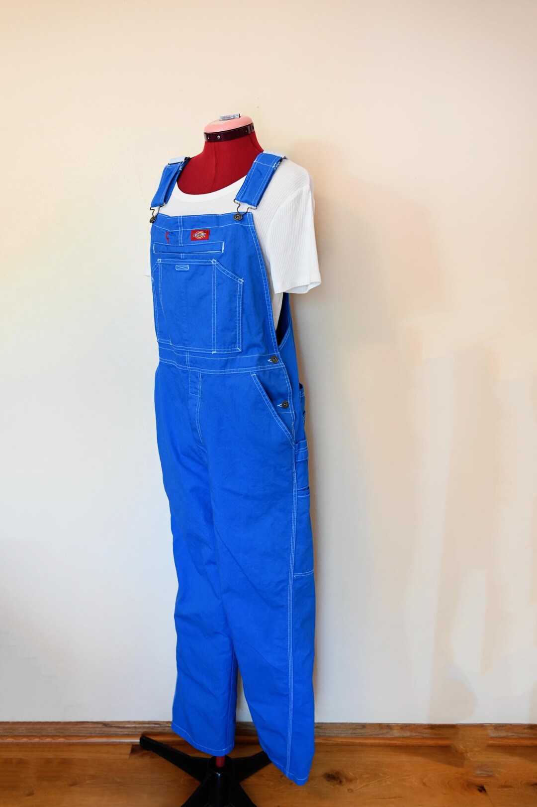 Blue Mens Bib OVERALL Pants - Bright Blue Dyed NEW Dickies Cotton ...