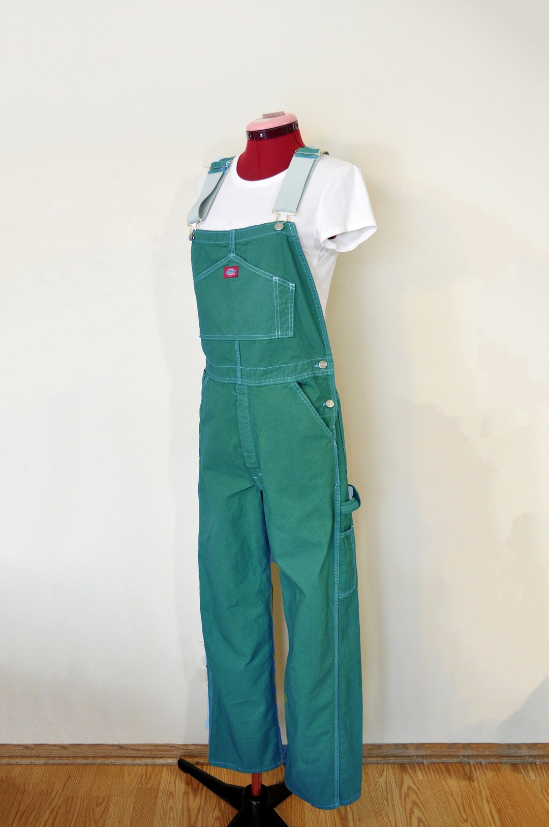 Teal Mens Medium Bib OVERALL Pants - Teal Green Dyed NEW Dickies Cotton ...