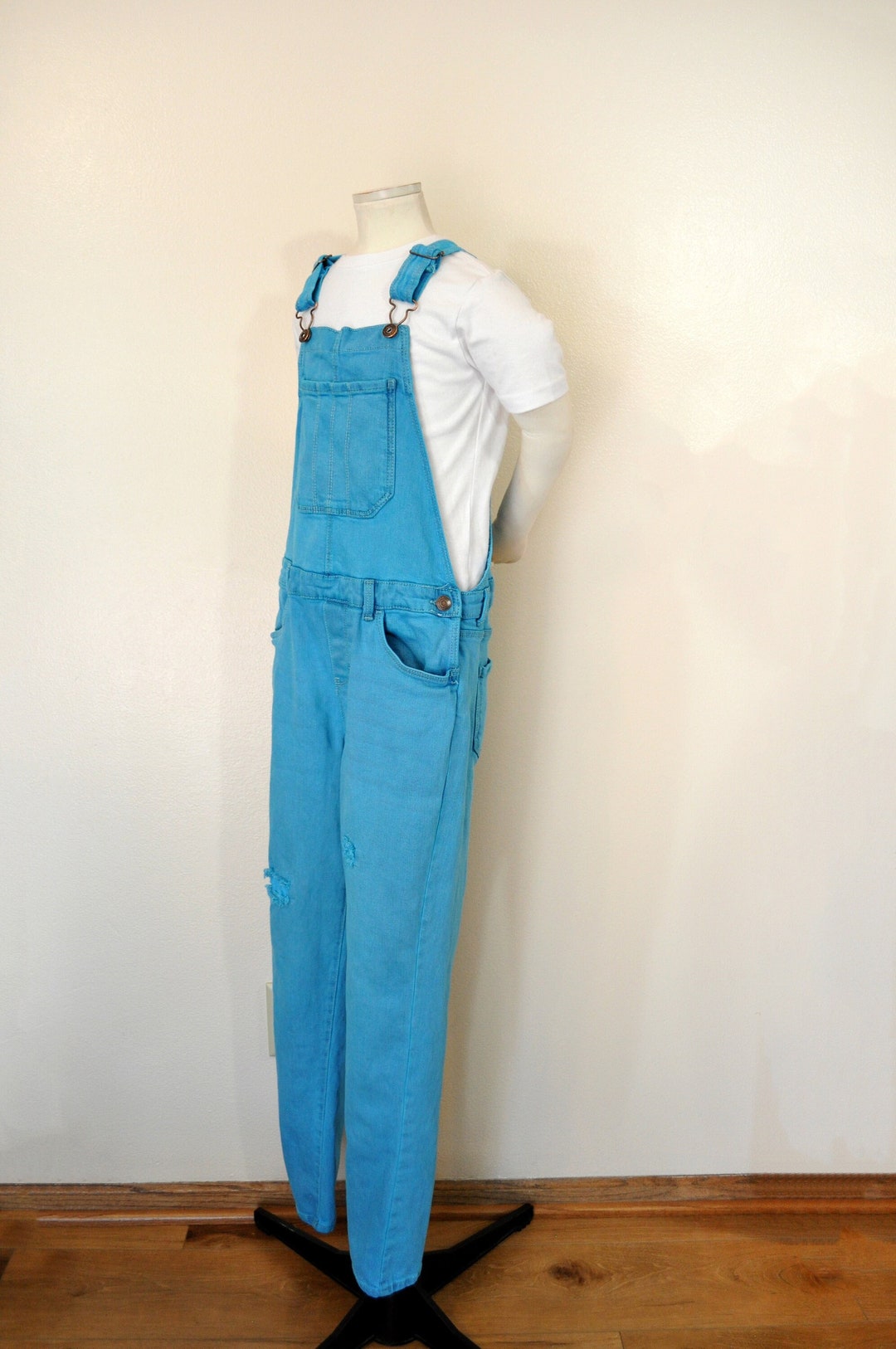 Aqua Kid 14 Large Bib OVERALL Pants - Turquoise Dyed NEW Oshkosh Denim Overalls - Teen Girls ...
