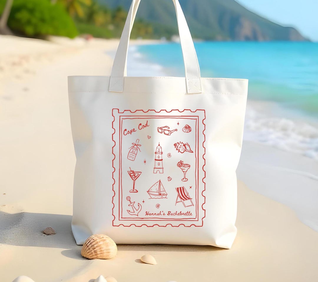 Cape Cod Bachelorette Party Favor Bags: Coastal Bridesmaid Totes - Etsy