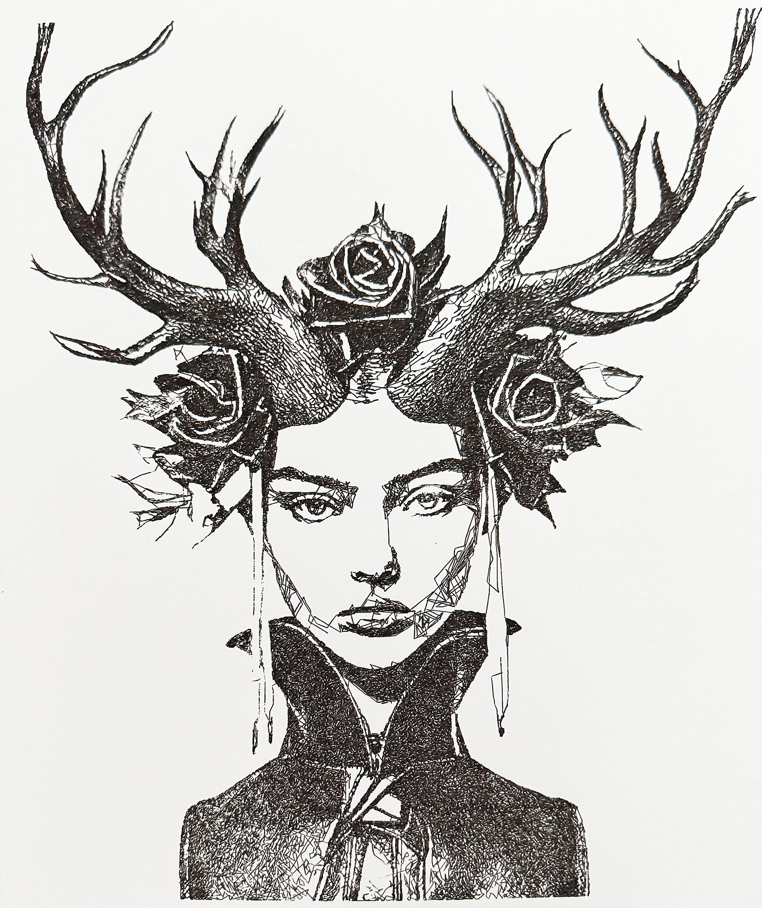 Deer Woman - Native American Inspired Artwork. Original Art Print ...