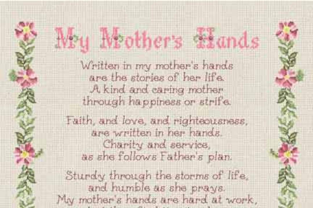 My Mother's Hands Poem - Etsy