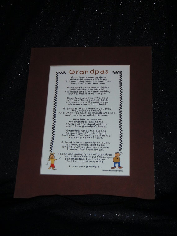 Grandpas Poem | Etsy