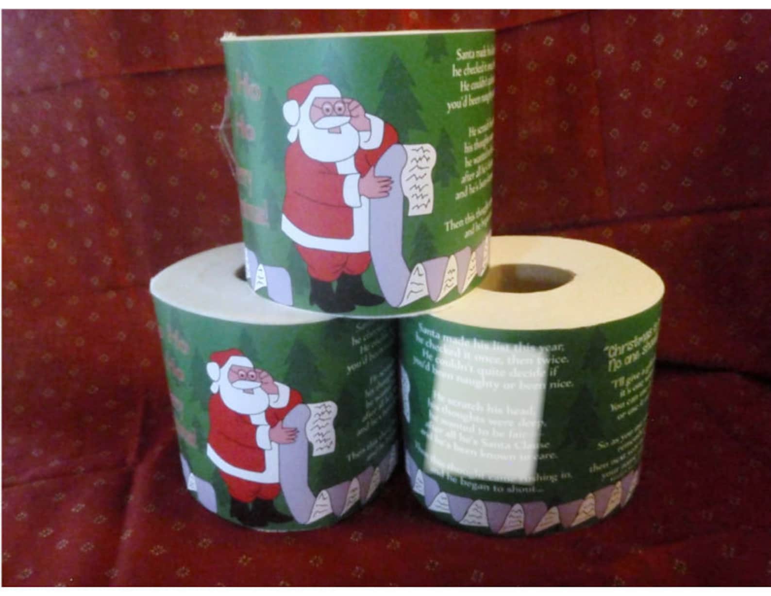 Santa's List Toilet Paper Label group of 10 | Etsy