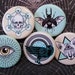 Horror Buttons, Lot of 5-1.25 Goth Button, Creepy Skeleton, Vintage ...