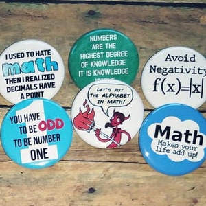 Math Button Gift Set, Math Humor,button,pin Back, Magnet - Etsy