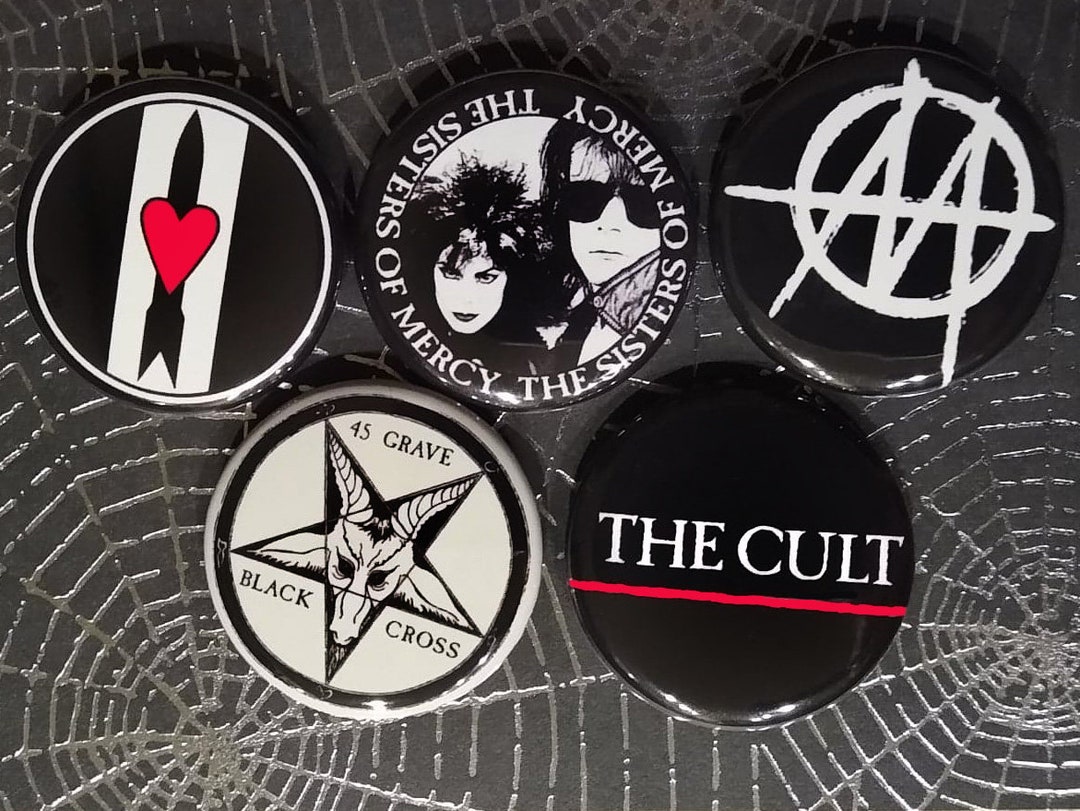 Goth Button Set, 80s Gothic Rock Buttons, Button, Pin, Badge, Magnet - Etsy
