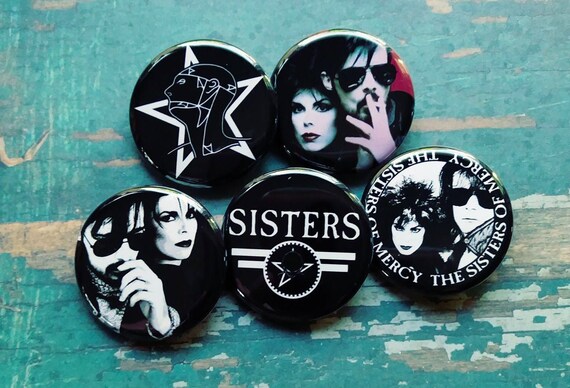 Goth buttons Lot of 5-1.25 Emo button Goth Post Punk | Etsy
