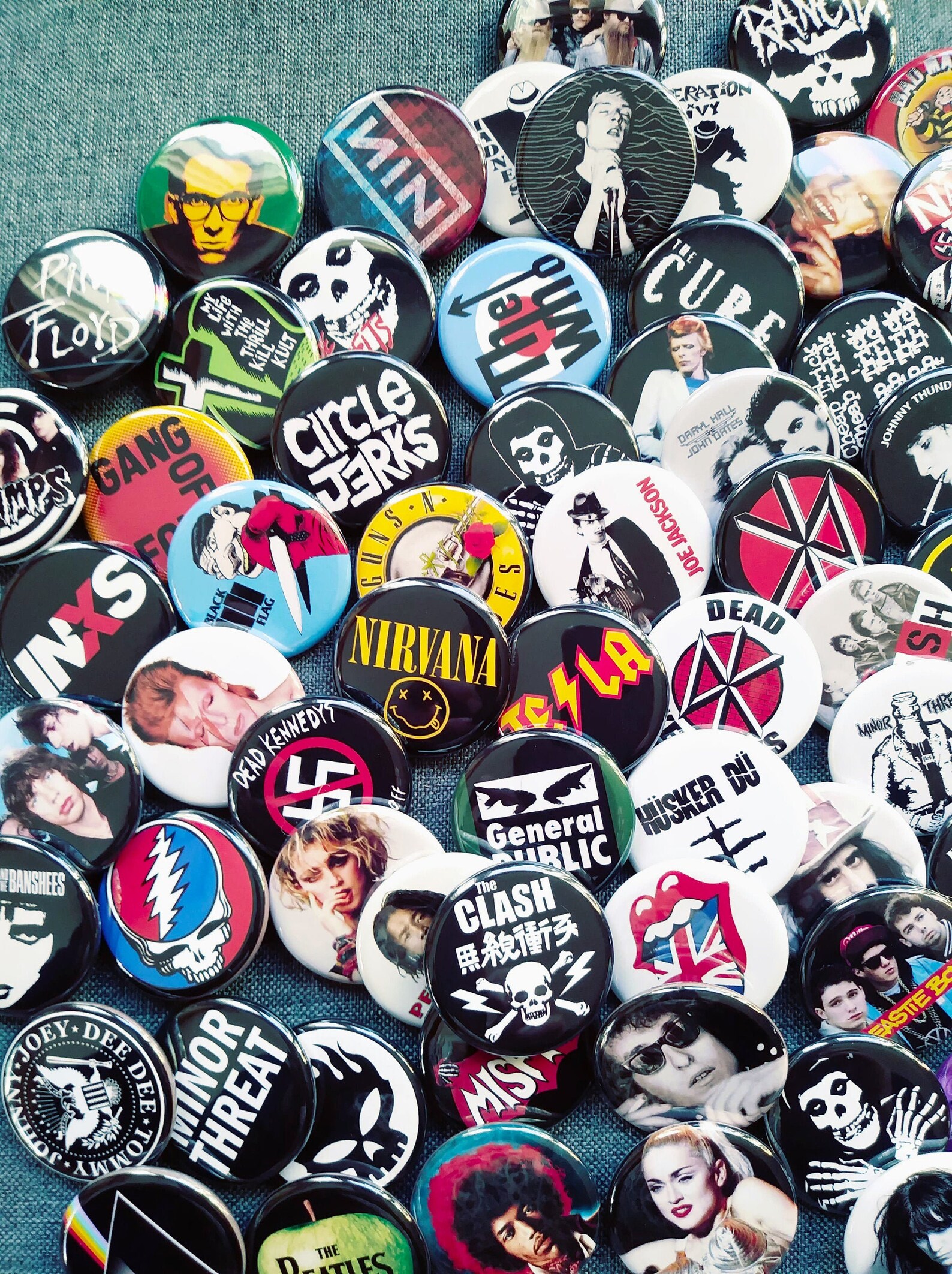Rock and Roll Buttons Made to Order 6 10 or 20 Band Pins - Etsy