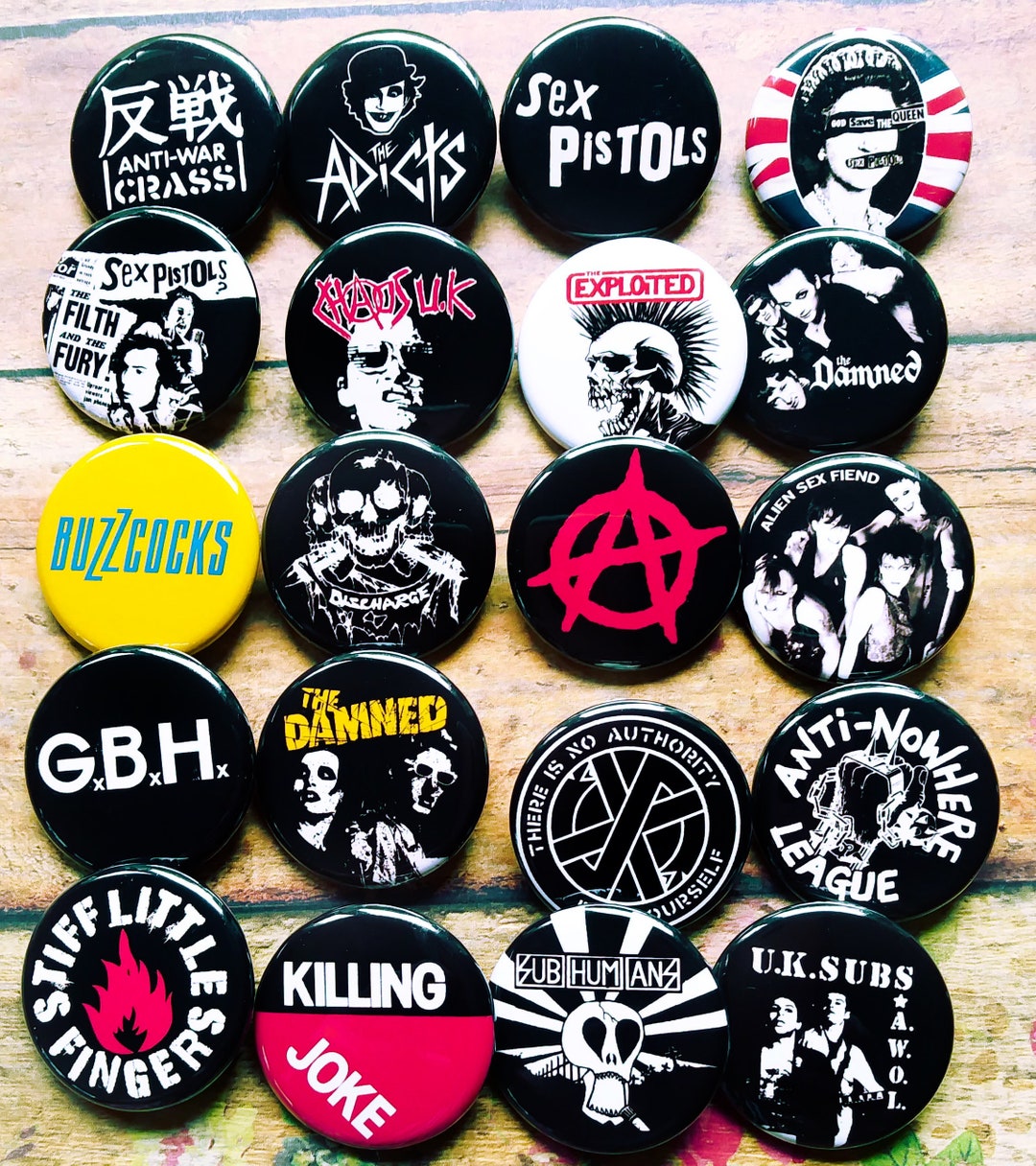 80s Punk Party 20 1.25 Button Set, 80s Gift, Button, Pin, Badge, Magnet ...