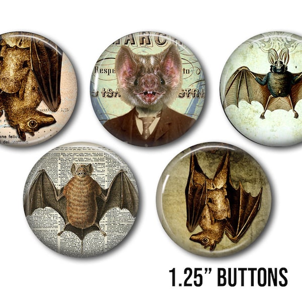 Vintage Bat Buttons - Etsy
