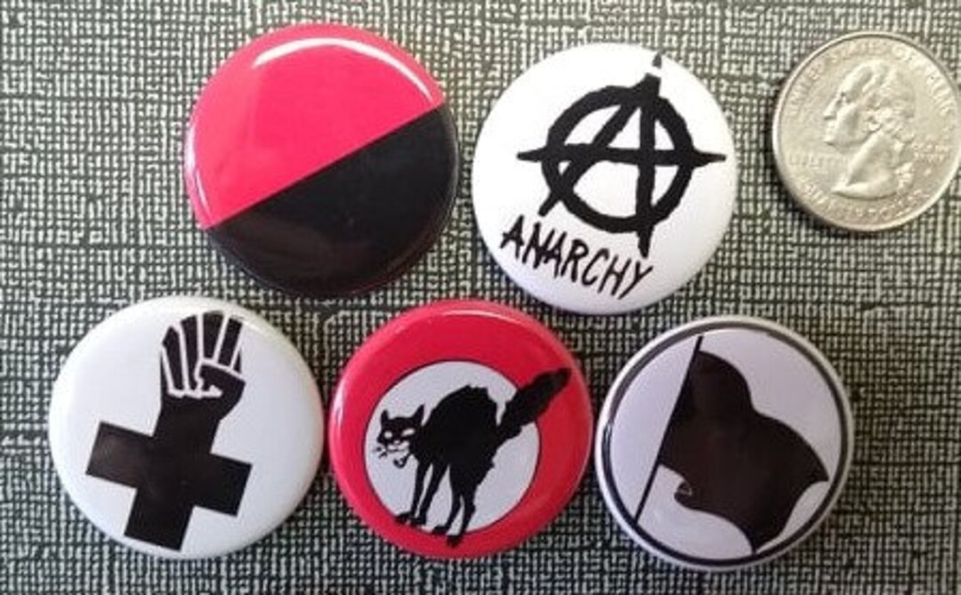 Anarchy Set of 5 1.25 Pins Anarchy Flag Punk Rock - Etsy