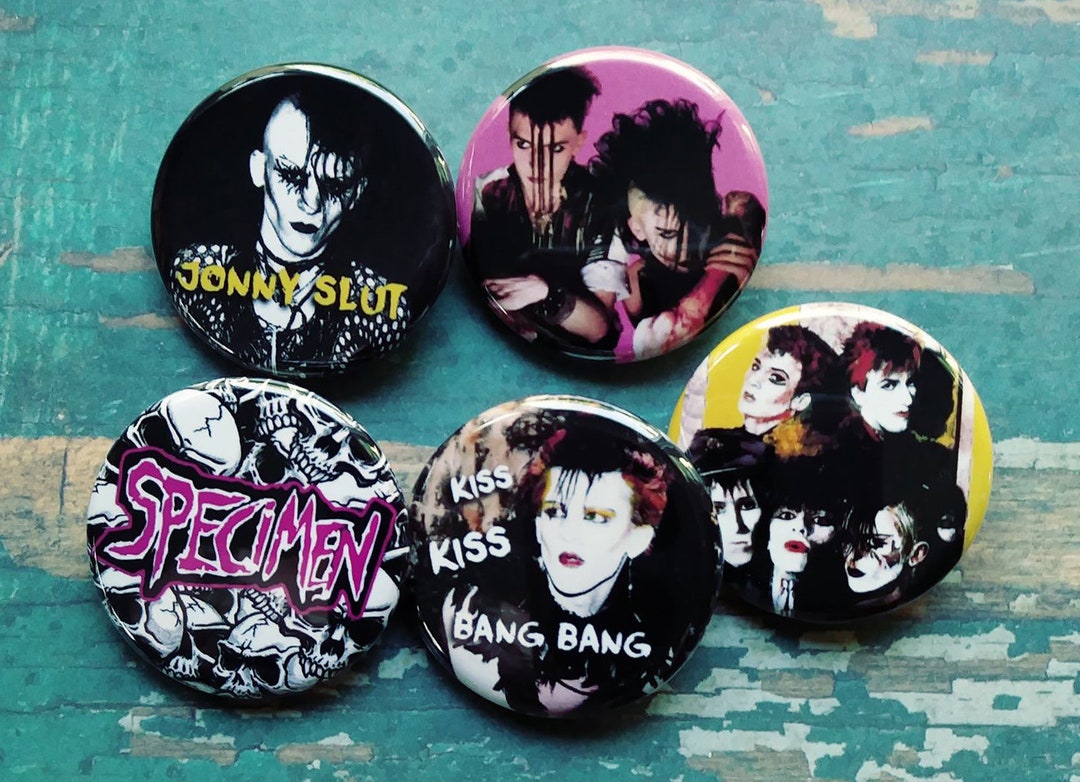 Goth Buttons Lot of 5-1.25 Emo Button Glam Goth Post - Etsy