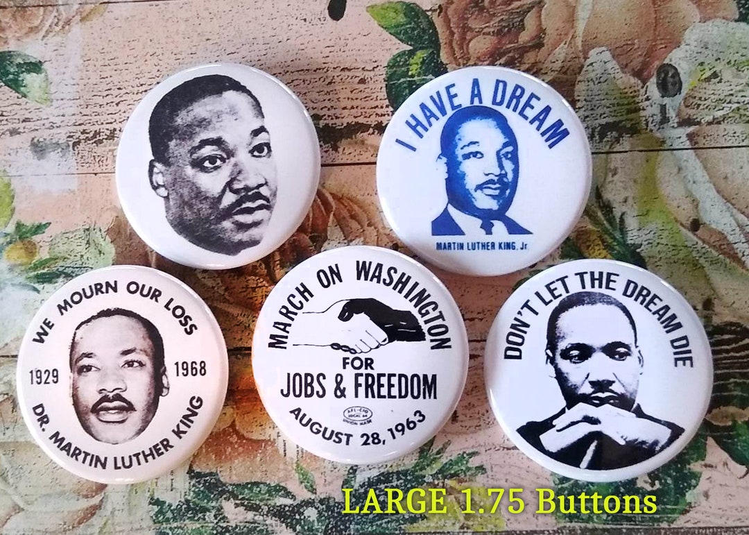 Martin Luther King JR Magnets 1.75" Set, Lot of 5, Civil Rights Magnet ...