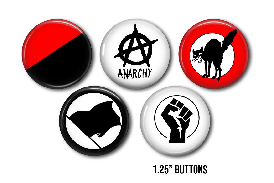 Anarchy Buttons - Punk Rock Pinback Set of 5 (1.25") - Etsy