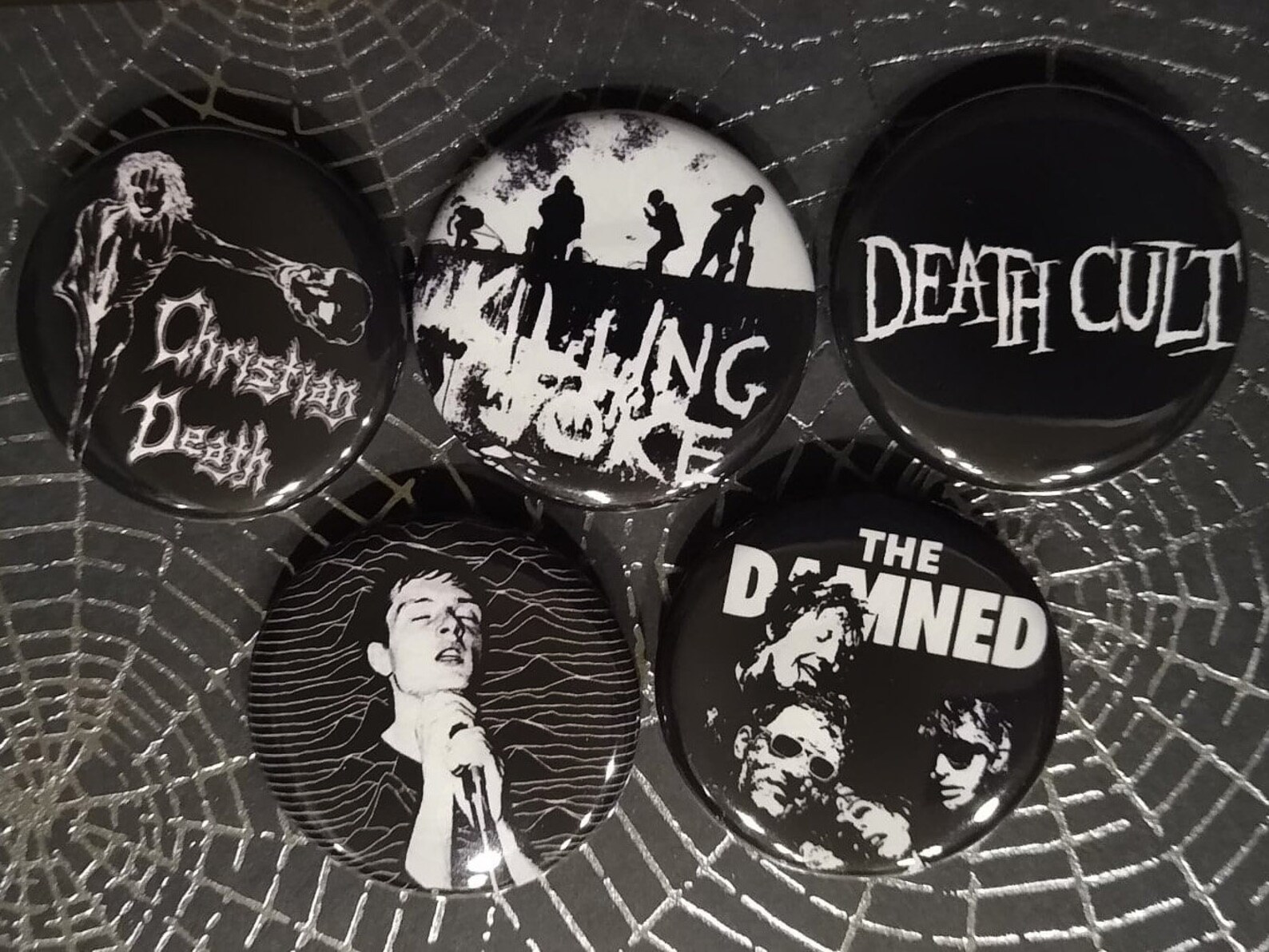 Goth button set 80s Gothic Rock buttons button pin badge | Etsy