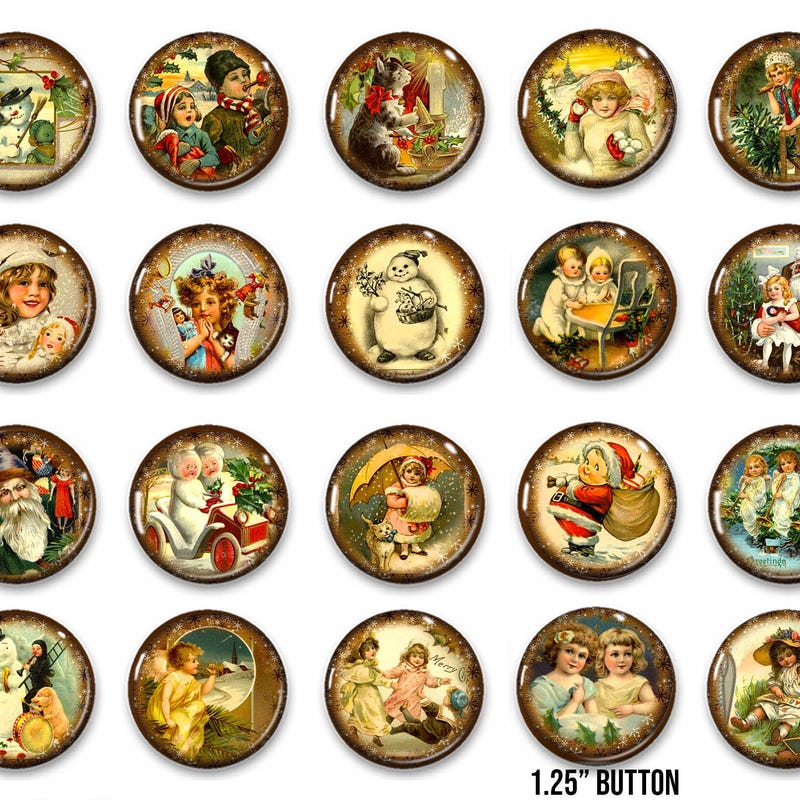 Christmas Buttons - Etsy