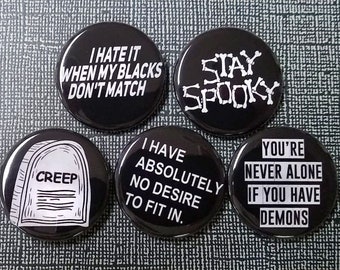 Emo Buttons - Etsy