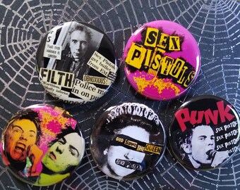 Punk Rock Button - Etsy