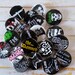 Goth Button Set 2 80s Gothic Rock Buttons Button Pin - Etsy