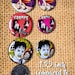 Horror Buttons, Lot of 5-1.25" Goth Button, Creepy Skeleton, Vintage ...