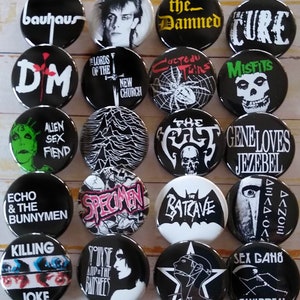 Goth Button Set, 80s Gothic Rock Buttons, Button, Pin, Badge, Magnet - Etsy