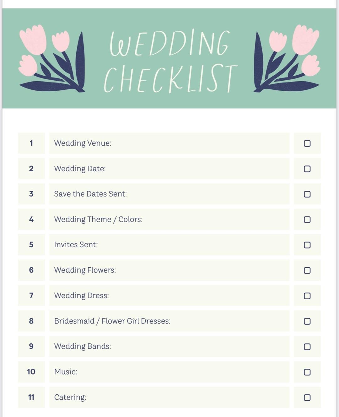 Wedding Planner, Printable PDF, Checklist, 2025 Wedding, Edit, His and ...