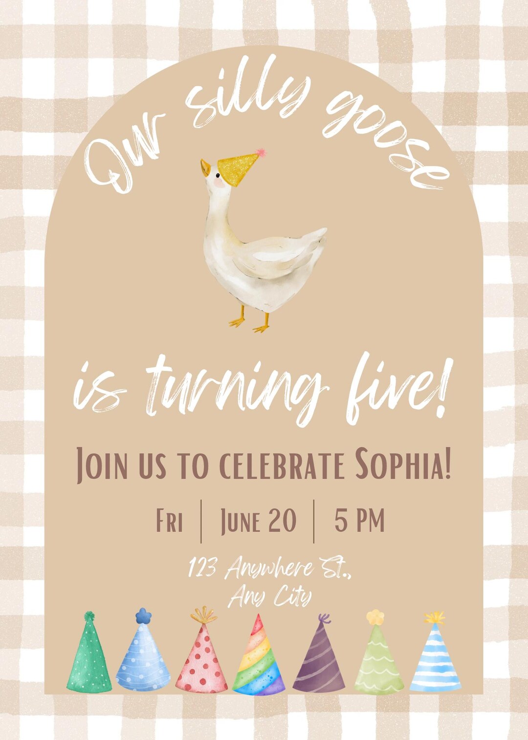 Silly Goose Birthday Party Invitation - Etsy