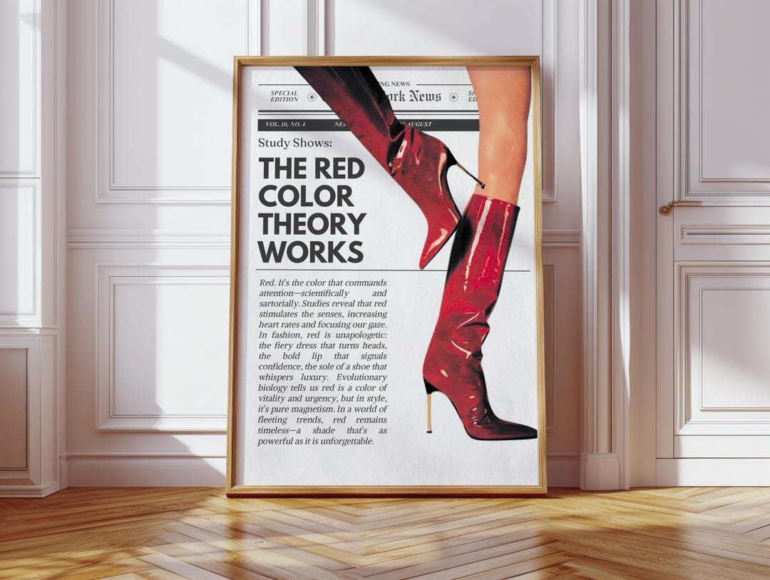 The Red Color Theory Works – Digital Download, Editorial Fashion Wall ...