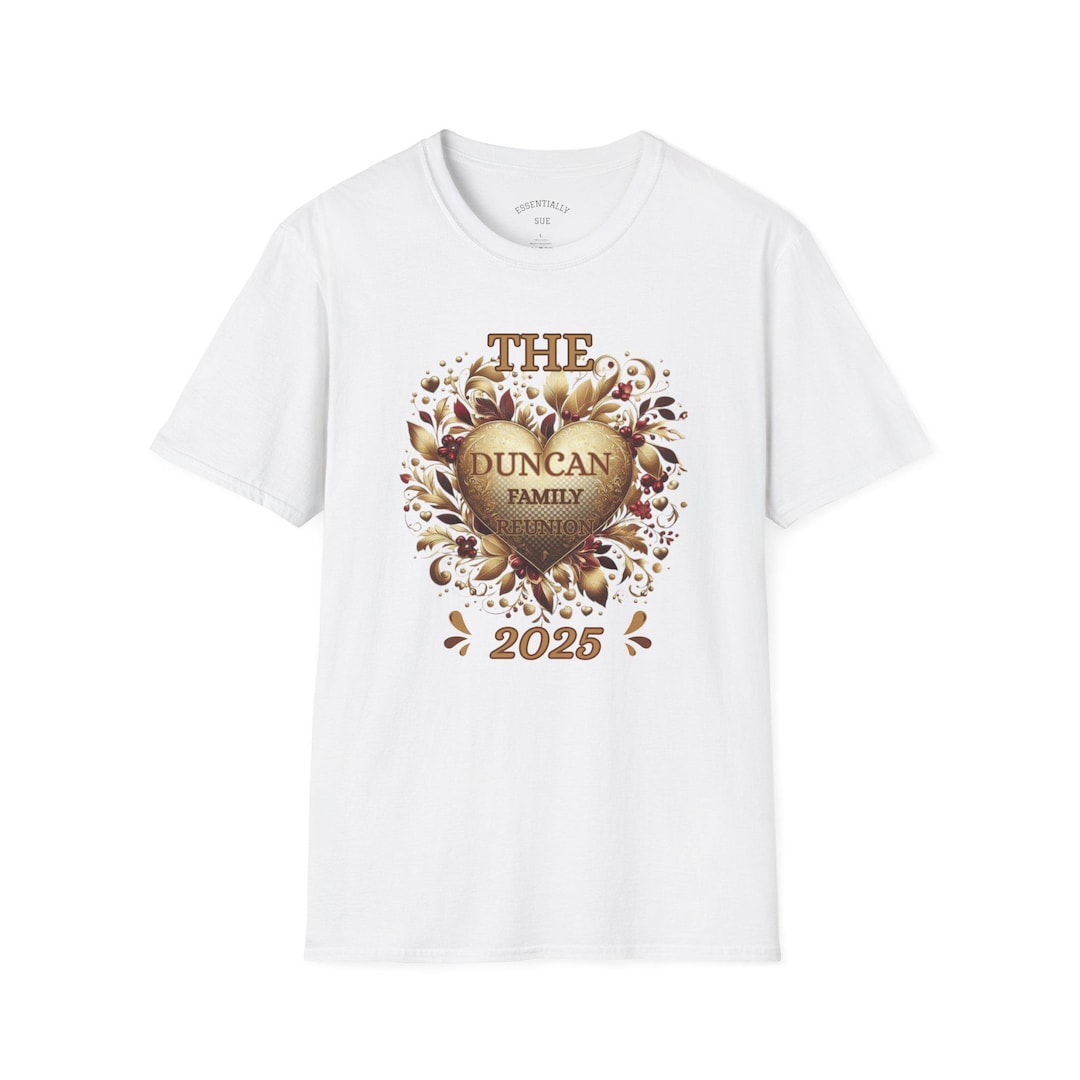 Personalized Family Reunion T-shirt, Heart Design - Etsy