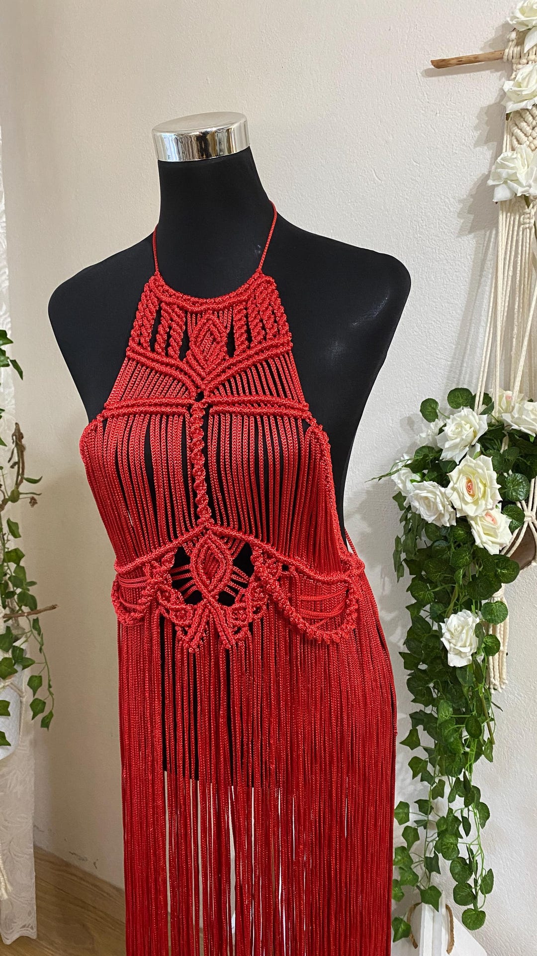 Macrame Dress,boho Macrame Dress,festival Outfit,rave Outfit,macrame ...