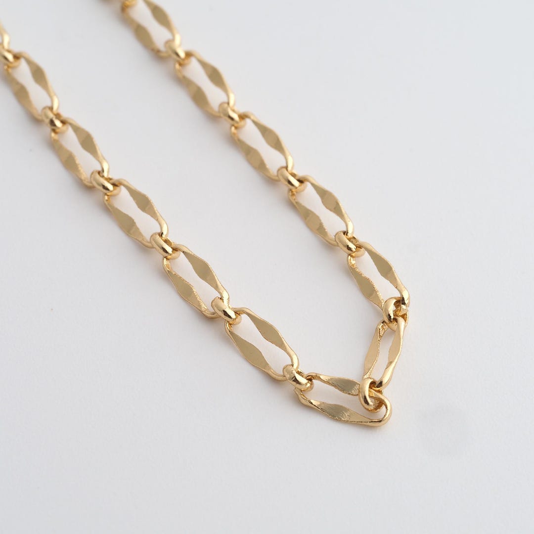 1 Meter 18K Gold Filled Lips Chains Dainty Semi Finished Chains for DIY ...