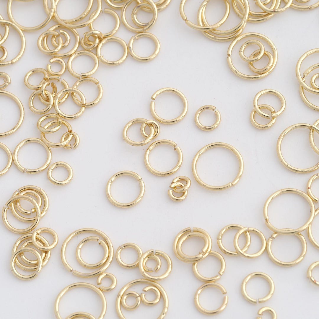 100 Pcs 14K Gold Filled Open Jump Rings Dainty Gold Jump Rings for DIY ...