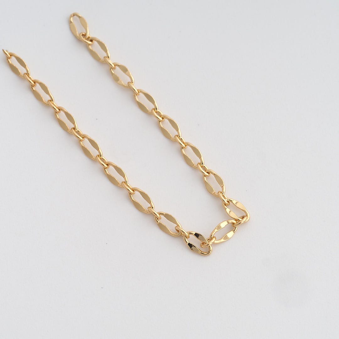 1 Meter 18K Gold Filled Lips Chains Dainty Semi Finished Chains for DIY ...