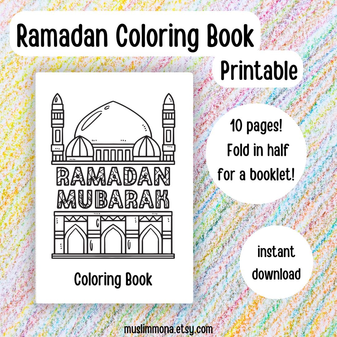 Ramadan Coloring Book for Kids Printable - Etsy